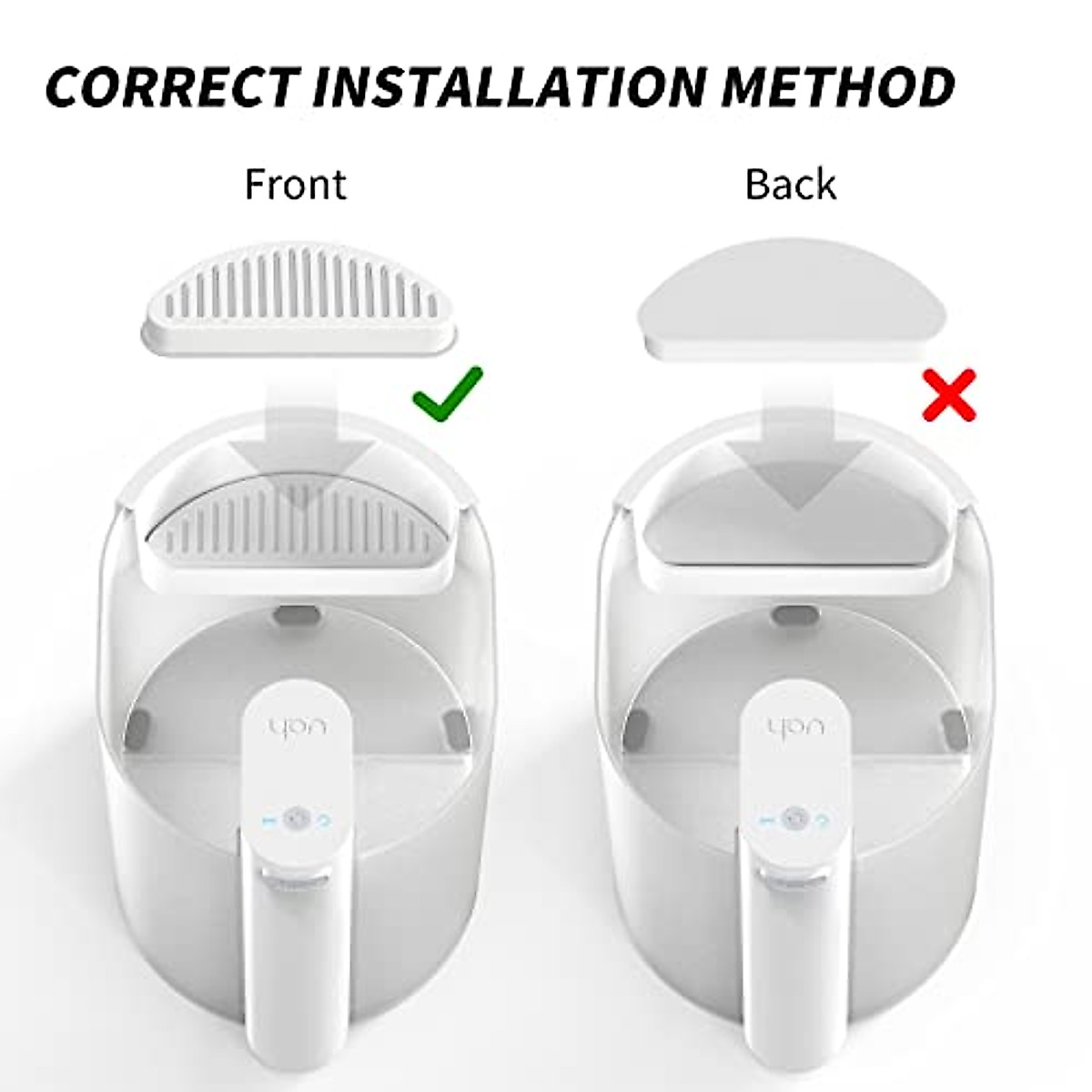 uahpet 6 Pack Replacement Filters & 12 Pack Replacement Filter Sponges for 67oz/2L Automatic Pet Fountain Cat Water Fountain Cat Water Dispenser