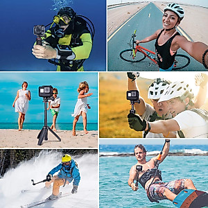 ULANZI Extendable Selfie Stick for Gopro | 2 in 1 Mini Tripod Stand for Gopro Hero 10/9/8/7/6/5 | Portable Handle Vlog Tripod for All Action Cameras