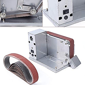 Electric Grinder Belt Sander Machine, 110V Desktop Polisher DIY Grinding Machine Mini Polishing Belt Sander 795 Motor