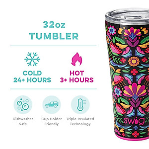 Swig Life Caliente Mega Set | 40oz Travel Mug with Handle and Lid + 32oz Triple Insulated Tumbler with Lid | Stainless Steel, Dishwasher Safe, Cup Holder Friendly Mug