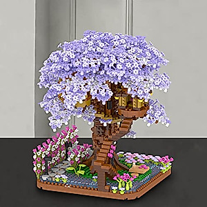 Vziimo Cherry Blossom Bonsai Tree Building Set, Sakura Tree House Model Sets for Adults, 2200Pcs Mini Micro Bricks Collectible Creative Gift for Teens Girls Boys 14+