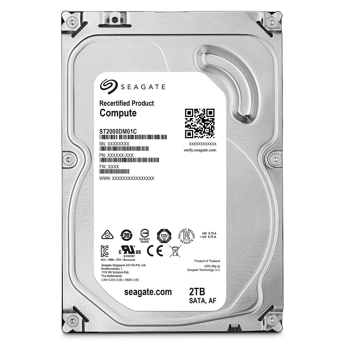 Seagate Compute 2TB Internal Hard Drive HDD – 3.5 Inch SATA for Computer Desktop PC (ST2000DM01C)