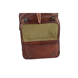 Vintage Leather Backpack Shoulder Bag Fits 13 Inch MacBook / Laptop | Men Women Office Rucksack | Unisex Teens College School Book Bags