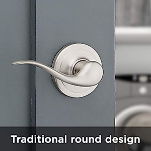 Kwikset ECR54BCP0HOLE SatNI Tustin Pass Lever