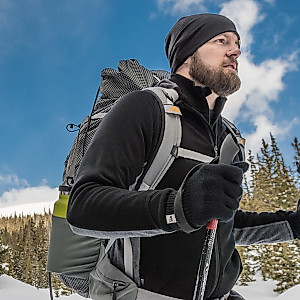 Minus33 Merino Wool Glove Liner - Warm Base Layer - Ski Liner Glove - 3 Season Wear - Multiple Colors and Sizes - Black - Large