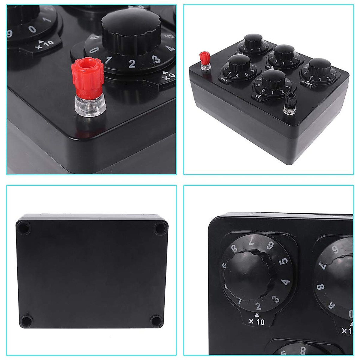 BANGNA 0-9999.9 Ohm Variable Resistance Box Decade Resistor Experimental Equipment for Physical School Teaching