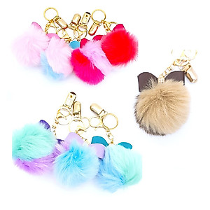 GS Soft Fur Ribbon Putter Keeper Set of 1. Gift for Golfer, Golf Accessories for Putter Cover. (Mink and Purple)