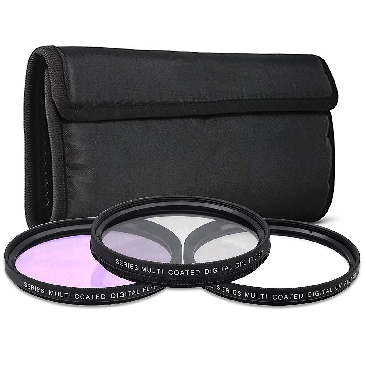 72mm 3PC Filter Kit CPL UV FLD for Canon EF-S 18-200mm f/3.5-5.6 is Lens