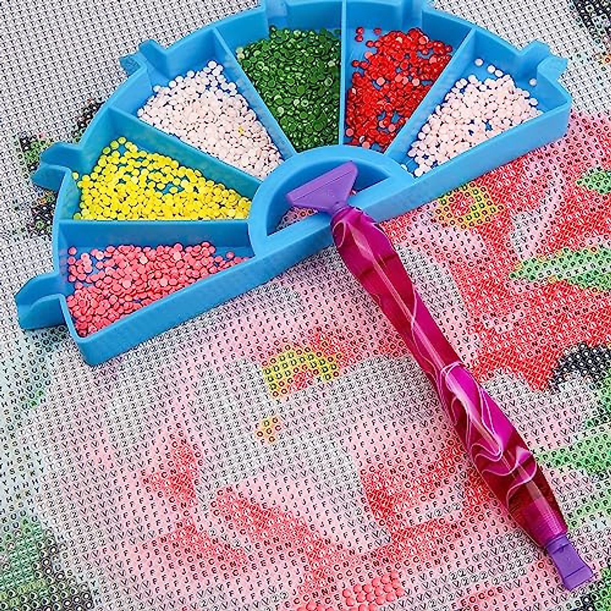 Updated Diamond Painting Pen, 13Pcs Diamond Art Pens with Screw Thread Tips, Diamond Painting Pens Tool Accessories Kit Drill Pen for Diamond Painting Art Nail Art Cross Stitch (Purple)