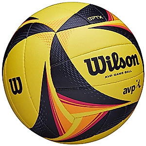 WILSON AVP OPTX Game Volleyball - Official Size, Yellow/Black