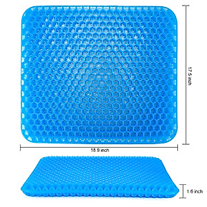 Kanglesdip Gel Seat Cushion for Long Sitting - Non Slip Orthopedics Gel Cushion for Tailbone Pain Relief - Office Chair Wheelchair Car Seat Cushion - Sciatica & Hemorrhoid Relief - Egg Seat Gel