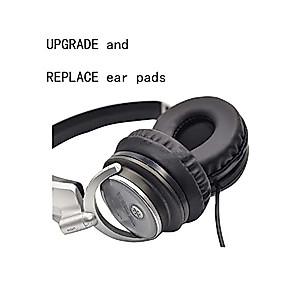 MDR-NC7 Replacement Ear Cushion Ear Pads Earmuff Upgraded Ear Cover Compatible with Sony MDR-NC6 AKG K81 K518 K67 JBL SYNCHROS E40BT Headset Headphone (Black)