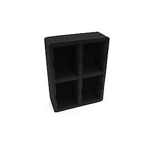 Polar Whale Protective Case Foam Box Organizer for Toy Figurine Collectors Strong Acid Free Compatible with Funko Pop Boxes 10.7 x 14.2 x 4.2 Inches Black Foam 4 Compartments Storage
