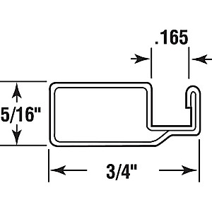 Prime-Line Products MP14074 Aluminum White Finish (Box of 20, 72” Pieces) – Build or Repair Window Cut to Size – Uses 5/16” x 3/4” Screen Frame Corners, Count