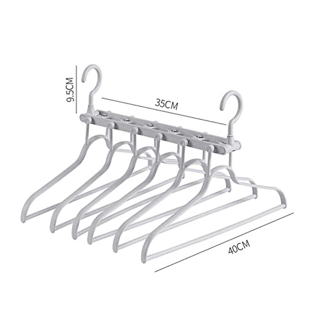 Multifunctional Cloth Hanger Space Saving, 6 pcs One Set to Save Your Space and Traceless Cloth Hanger with Heavy Duty Quality Hanger