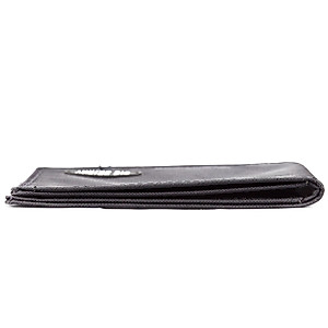 Big Skinny Men's Compact Sports Bi-Fold Slim Wallet, Holds Up to 20 Cards, Black