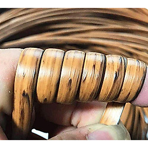 Wood Grain Flat Synthetic Rattan Repair Material Plastic Rattan Wicker Repair Kit Wicker Patio Furniture Repair, Used for Weaving and Repairing Chairs, Tables, Storage Baskets