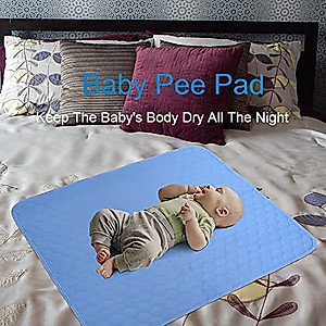 2PCS Reusable Underpads Large 34" x 36", Upgrade Cooling Waterproof Bed Pads with Heavy Absorbent, Washable for Incontinent, Potty Training, for Adult, Kids, Dogs