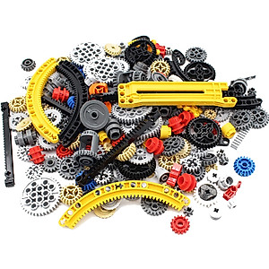 SEEMY 233PCS Gear Set for Technic Series Parts Compatible with Lego Technic Parts, DIY Gears Assortment Pack(Liftarm, Pins, Axles, Connectors) for Technic Building Blocks Set (Gear Set)