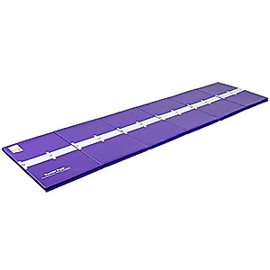 Tumbl Trak Hopscotch Mat, Purple with Hopscotch Squares on One Side and Numbered Line on the Other Side for Long Jump, 3-Feet Width x 12-Feet Length x 1-3/8-Inch Height