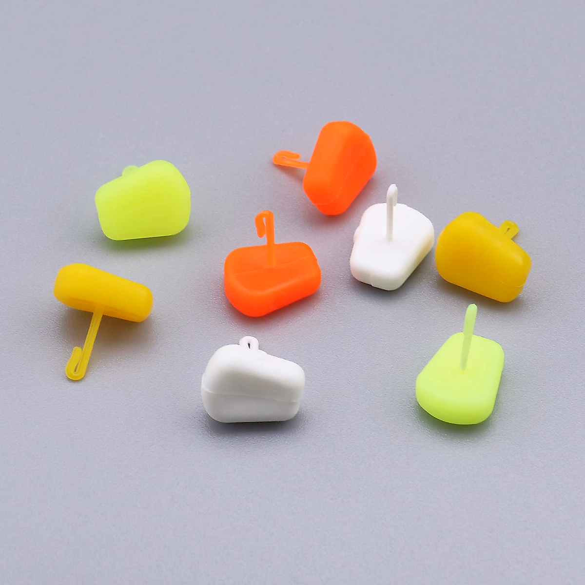 SING F LTD 100Pcs Corn Bait Stops Fake Corn Soft Bait Artificial Fishing Lure Simulated Corn Kernel Bait Hangers with Hooks Fishing Accessories