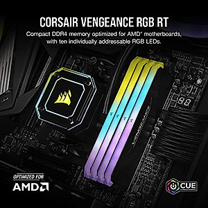 CORSAIR Vengeance RGB RT 32GB (2x16GB) DDR4 4600 (PC4-36800) C18 1.35V Desktop Memory