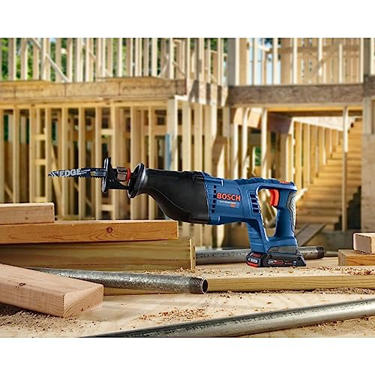 BOSCH CRS180-B15 18V 1-1/8 In. D-Handle Reciprocating Saw Kit with (1) CORE18V 4 Ah Advanced Power Battery