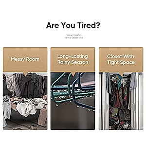 YCWO Flooring Clothes Rack Black Modern Simple Heavy Metal Rack Retail Display Rack with Storage Rack Retro Iron Tube Flooring Display Rack Clothes Shoes Package Storage,150x43x161cm