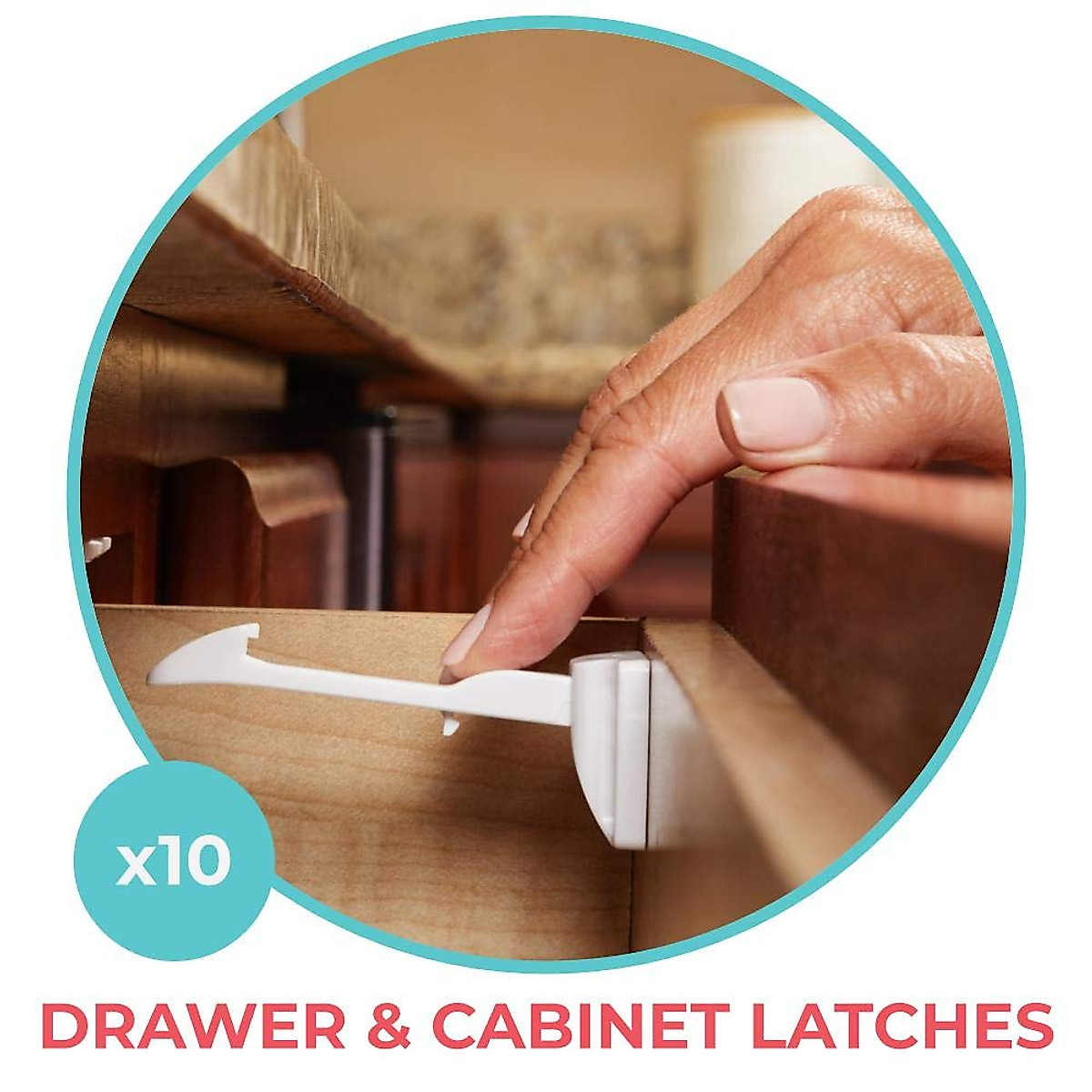 Toddleroo by North States Childproofing Starter Kit | 2 Door knob Covers, 34 Plug Protectors, 10 Drawer & Cabinet latches | Baby proofing with Confidence (46 Piece Set, White)