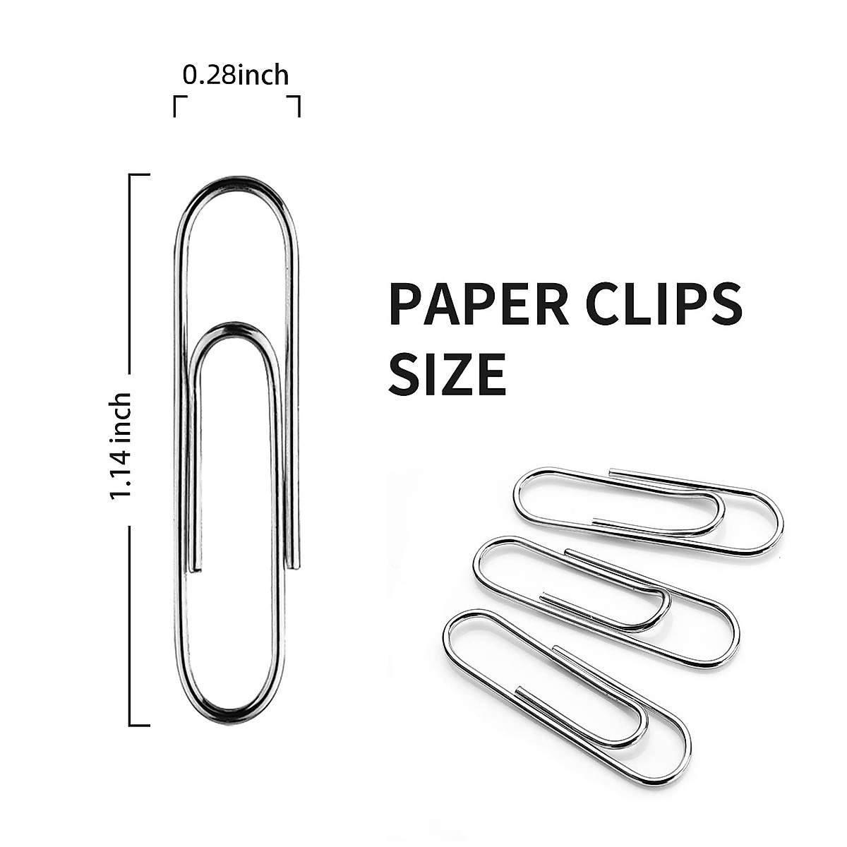 Tontomtp Paper Clips, 200 Pack, Paperclips, Paper Clip, Suitable for Office, School, and Daily use, Also Used for Daily DIY, Paper Clip, Clip(Silver)