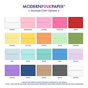 Personalized Stationery for Women, Modern Stationary for Women, FLAT OR FOLDED Note Cards with Envelopes, Your Choice of Colors and Quantity