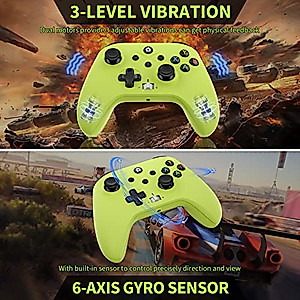 2.4G Wireless Controller Compatible With Xbox Series X/Xbox Series S/Xbox One/Xbox One S/Xbox One X/PC, Built-in 650mAh Rechargeable Battery, Upgraded Joystick, TURBO Function (Green)