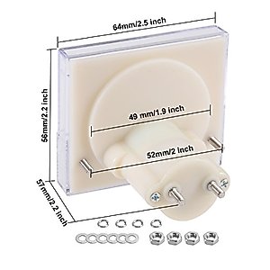 uxcell Analog Current Panel Meter DC 0-50uA 85C1 Ammeter 64x57x56mm for Circuit Testing Charging Battery Ampere Tester Gauge Pack of 1