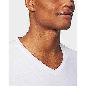 32 DEGREES Mens Heat Performance Thermal Baselayer Vneck Long Sleeve Top, White, Large