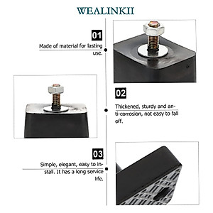 WEALINKII 4 Pack Air-Conditioning Rubber Shock Absorption Bracket Mini Split Pads with Base Fixing,Provision of Mounting Components Simple and Durable Products…