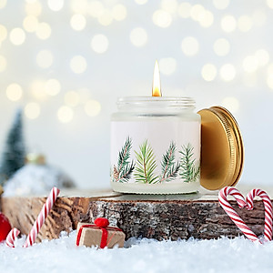 4 Pieces Fir Candle Christmas Candle Pine Scented Candles Gifts 4oz Forest Fragrance Candles with Gift Box for Women, Men, Friends, Couples,Home or Office