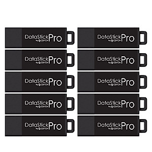 Centon Electronics MP Valuepack USB 3.2 Gen1 DataStick Pro Flash Drive, 128 GB, 10 USB Flash Drives, 10 Pack, Black