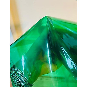 2 Rolls Red & Green Cellophane Wrap Roll- (17 in. Wide x 100ft. Long x 2.3 Mil Thick) - Cellophane Roll for Christmas Gift Basket Wrap - Plastic Wrap for Decorations, Treats, Christmas Tree W