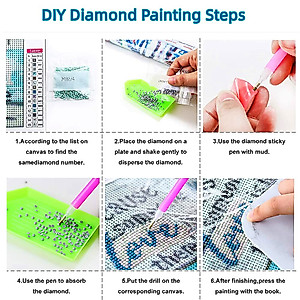 Diamond Painting Kits for Adults Guardian Angel Girl Babies Round Full Drill DIY 5D Diamond Art Easy for Beginner Gems Cross Stitch Mosaic Craft Hobby Wall Art for Home Decor 30x40cm