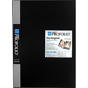 ITOYA 13 x 19 inches Original Art Presentation Book/Portfolio- for Art, Photography, and Documents - Pack of 3 + Scrapbooking Stickers 4 Pages of Emojis, Quotes, Letters & Numbers - Awesome Bundle