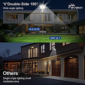 WYWNA 3 PCS Solar Street Lights Outdoor Waterproof BC800 Outdoor Solar Lights 800W