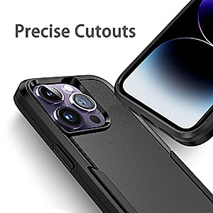 Hsefo Designed for iPhone 14 Pro Max Case, Heavy Duty Protection Shockproof Dropproof Dustproof Anti-Scratch Cover Protective Phone Case for iPhone 14 Pro Max -Black