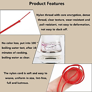 Nylon Cord for Bracelets, 6 Rolls 888 Feet 0.8 mm Beading String Cord for Kumihimo, Blinds String, Braided Bracelets, Chinese Knot, Wind Chime, Jewelry Making