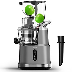 Cold Press Juicer Machine, SiFENE Slow Masticating Juicer, 83mm Wide Chute for Whole Fruits & Vegetables, Easy to Clean, High Yield, Non BPA, Gray