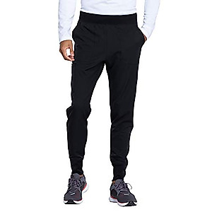 Dickies Dynamix Men Scrubs Pant Natural Rise Jogger DK040, L, Black