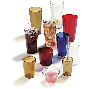 Carlisle FoodService Products 52128107 Stackable ShatterResistant Plastic Tumbler, 12 oz., Clear (Pack of 6)