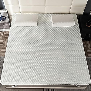 Mattress Topper Queen - 3 Inches Gel Infused Memory Foam Mattress Topper with Breathable Cover, Zero Pressure High Density Mattress Topper for Back Pain Relief, 60"x80"x3"