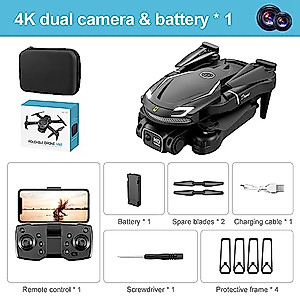 HD FPV Camera Drone - Dual 4K HD Camera Remote Control, RC Quadcopter With Auto Return, Newly Start Speed Adjustment, Gifts For Boys & Girls