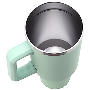 Hurley Tumbler Thermos - 40oz Double Wall Vacuum Insulated Travel Mug with Handle - BPA Free Stainless Steel Water Bottle - Leak Proof Hot and Cold Coffee Car Cup, Size 40 Ounces