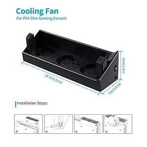 OSTENT External Cooling Fan Turbo Cooler Radiator for Sony Playstation 4 PS4 Slim Console